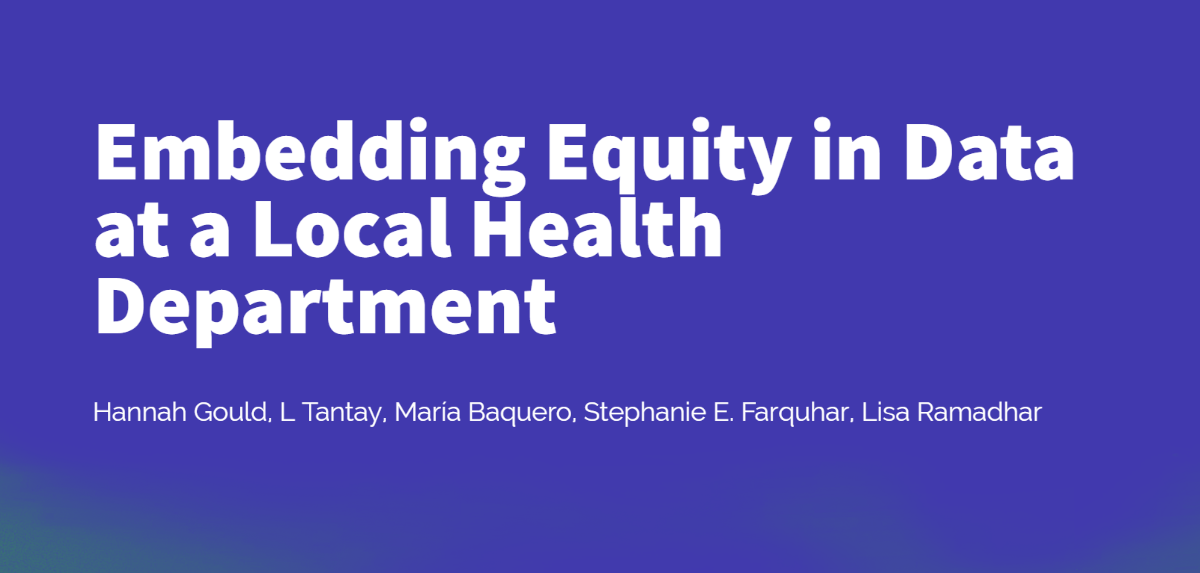 Embedding Equity in Data at a Local Health Department - JPHMP Direct