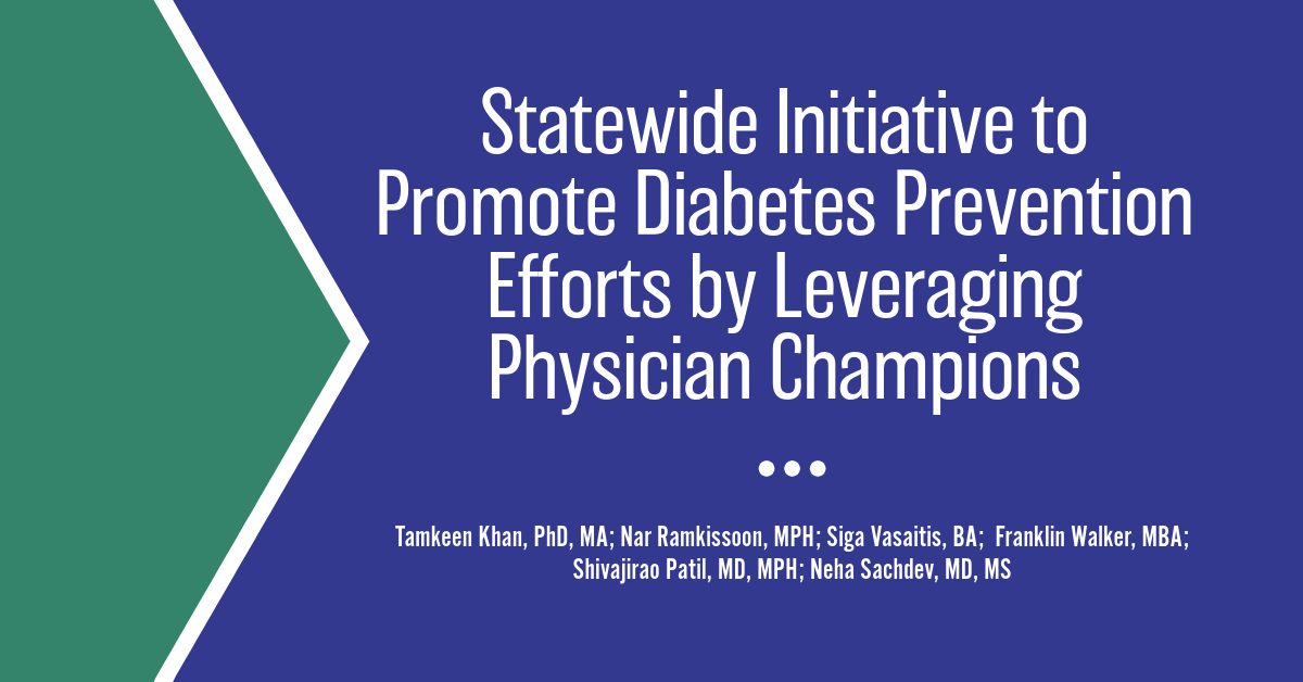 Statewide Initiative to Promote Diabetes Prevention Efforts by ...