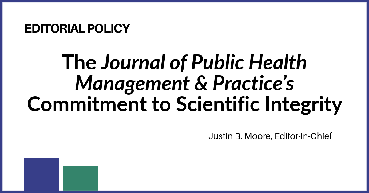 JPHMP's Commitment to Scientific Integrity