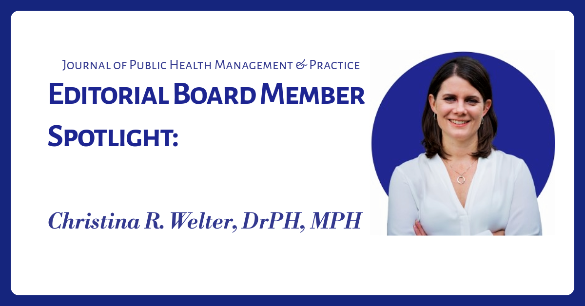 Systems Change in the Public Health Field: Spotlight on Dr. Christina R ...